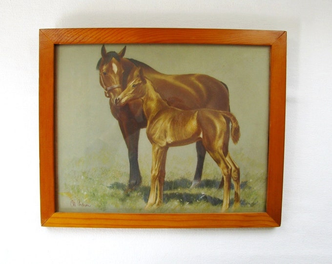 Vintage CW Anderson Horse Print 1950's Signed and Framed, C W Anderson ...