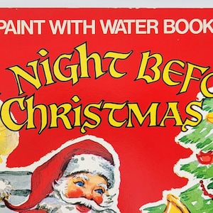 Vintage Christmas Coloring Book, Christmas Painting, the Night Before ...