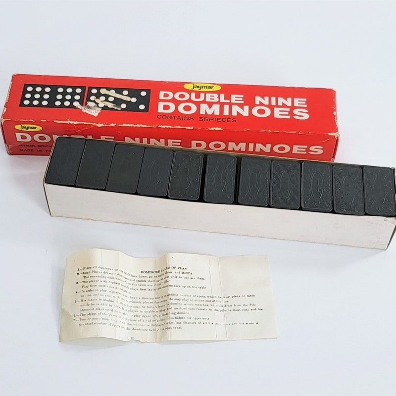 Vintage Dominos Double Nine - Etsy