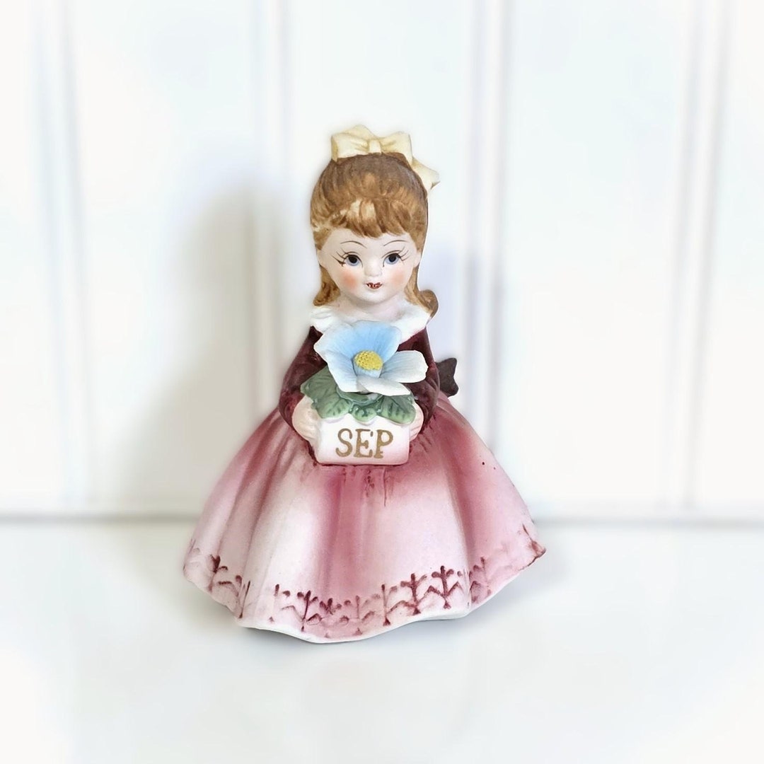 Vintage Lefton September Girl Figurine, Lefton Figurine KW7227 ...