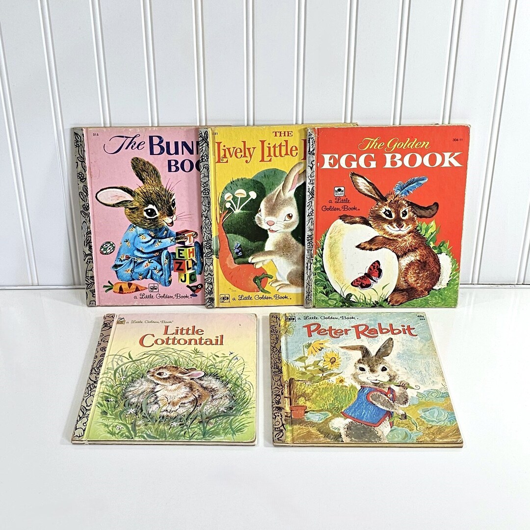 Vintage Little Golden Books Set, the Bunny Book, the Egg Book, the ...