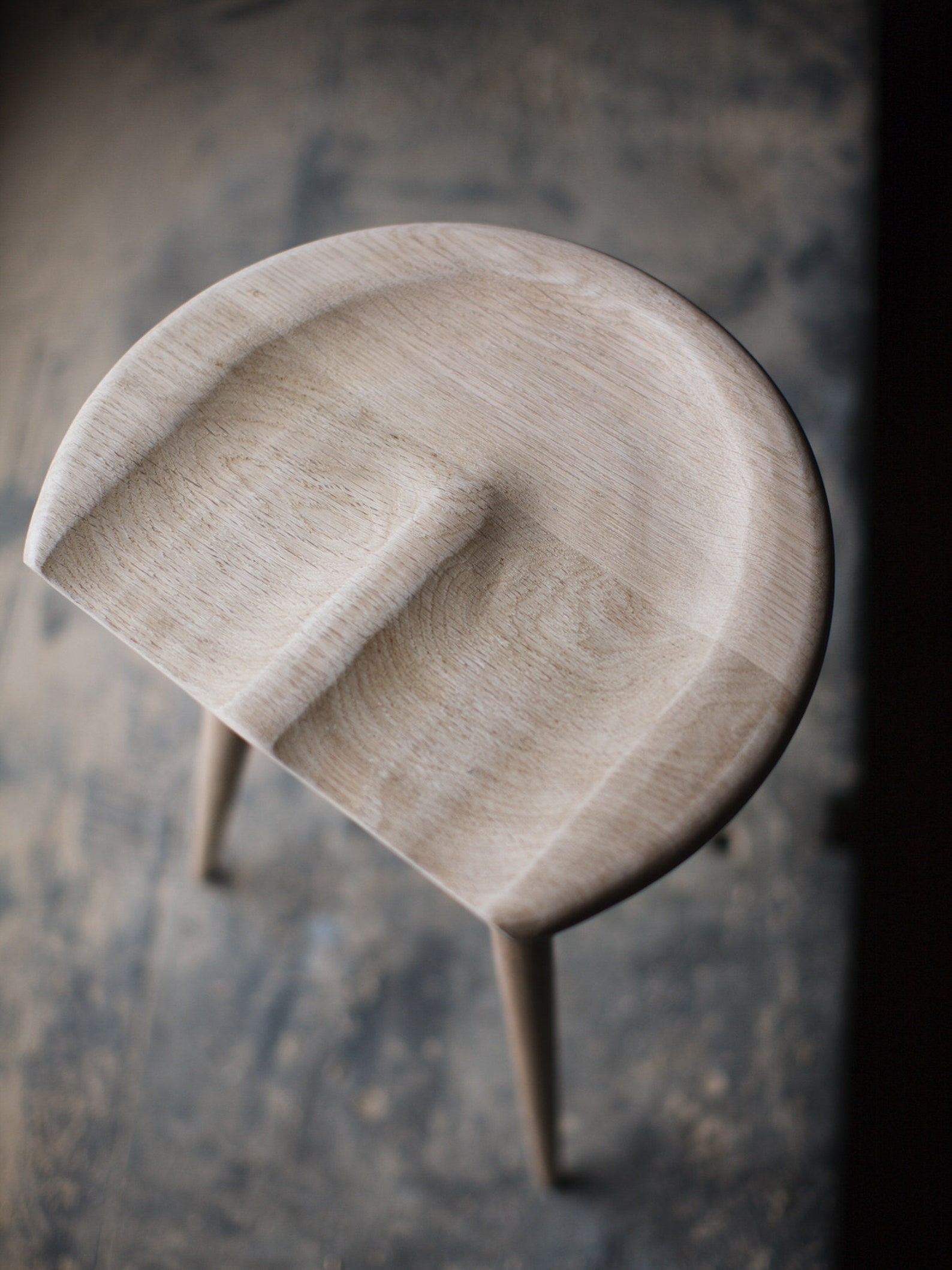 Solid Oak Carved Stool Vintage Retro Plant Stand Mid | Etsy