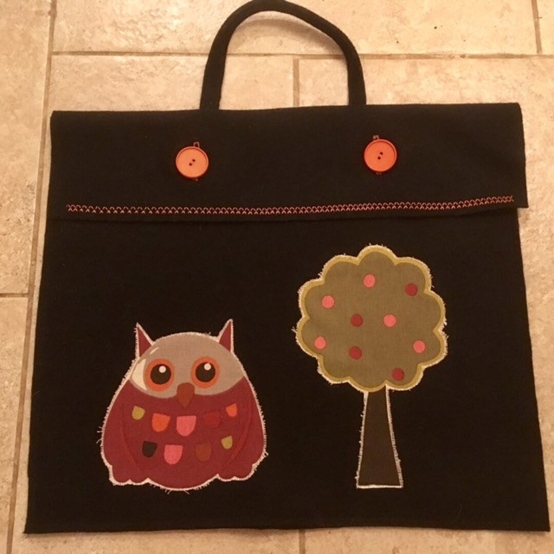Childrens Book Bag, Woodland Animal Bag, Owl Book Bag, Tree Book Bag ...