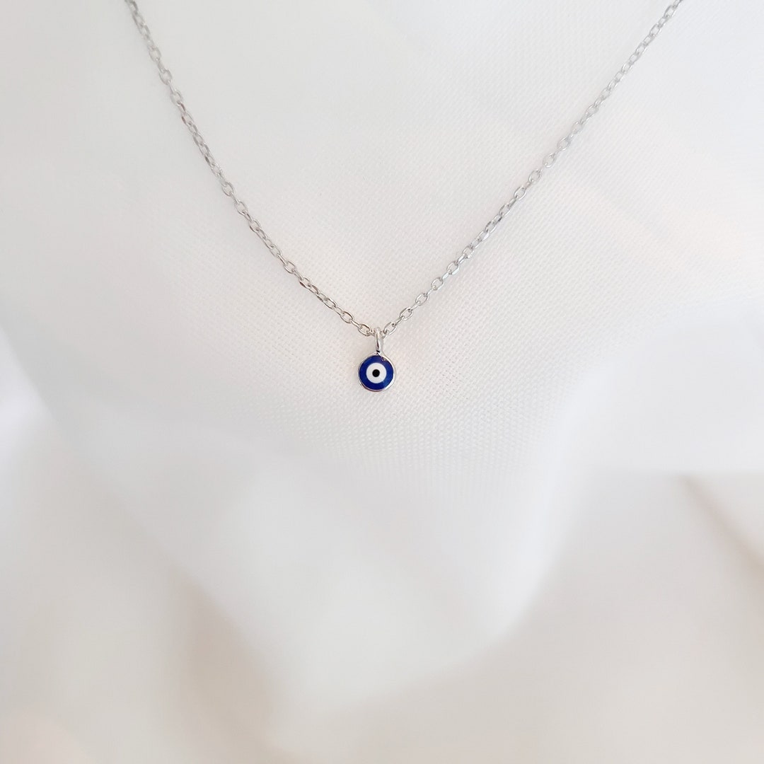 Silver Evil Eye Necklace Karma And Luck