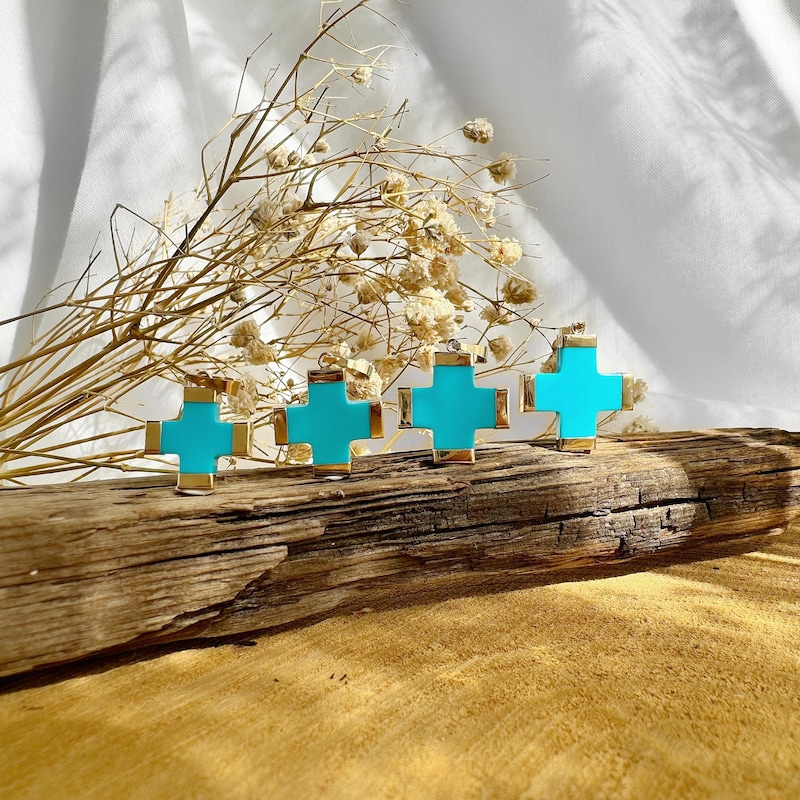 Turquoise Cross - Etsy