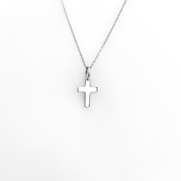 White Gold Cross - Etsy