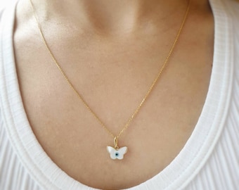 Butterfly Evil Eye Pendant - Etsy