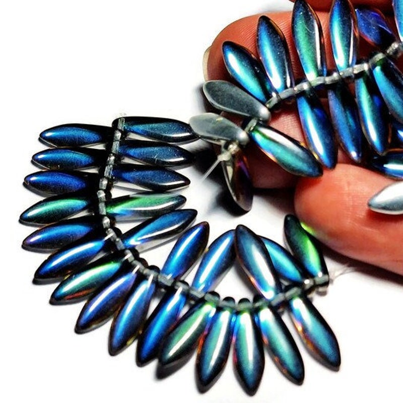 Czech Dagger Beads - Etsy