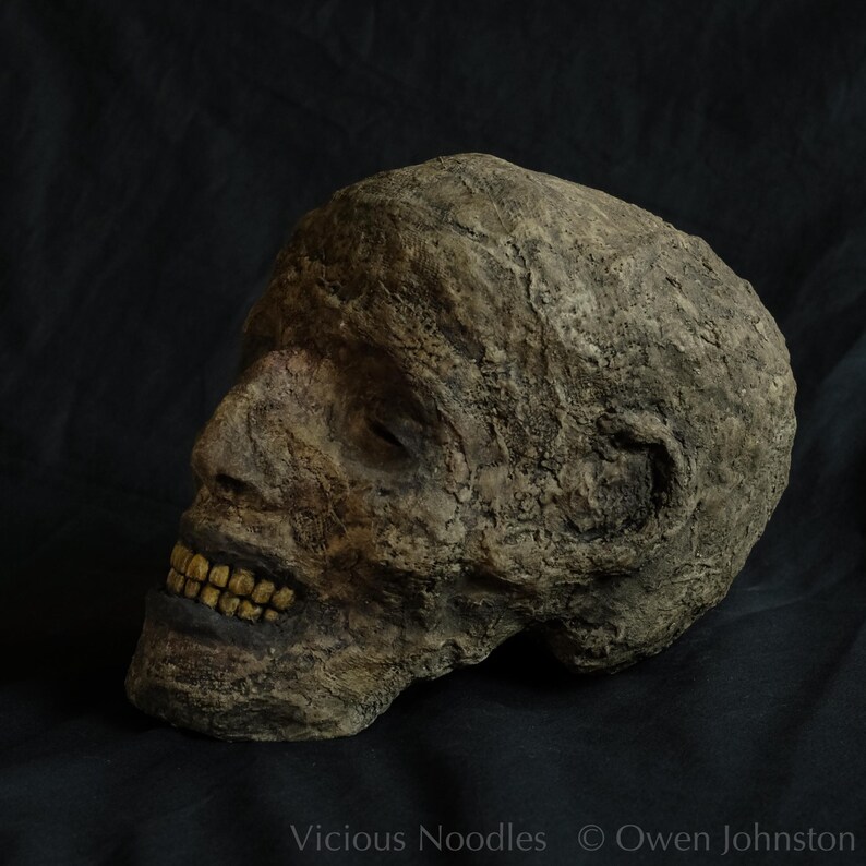 Realistic Human Skull Replica (mummified Head) - Life Size Mummy Made ...