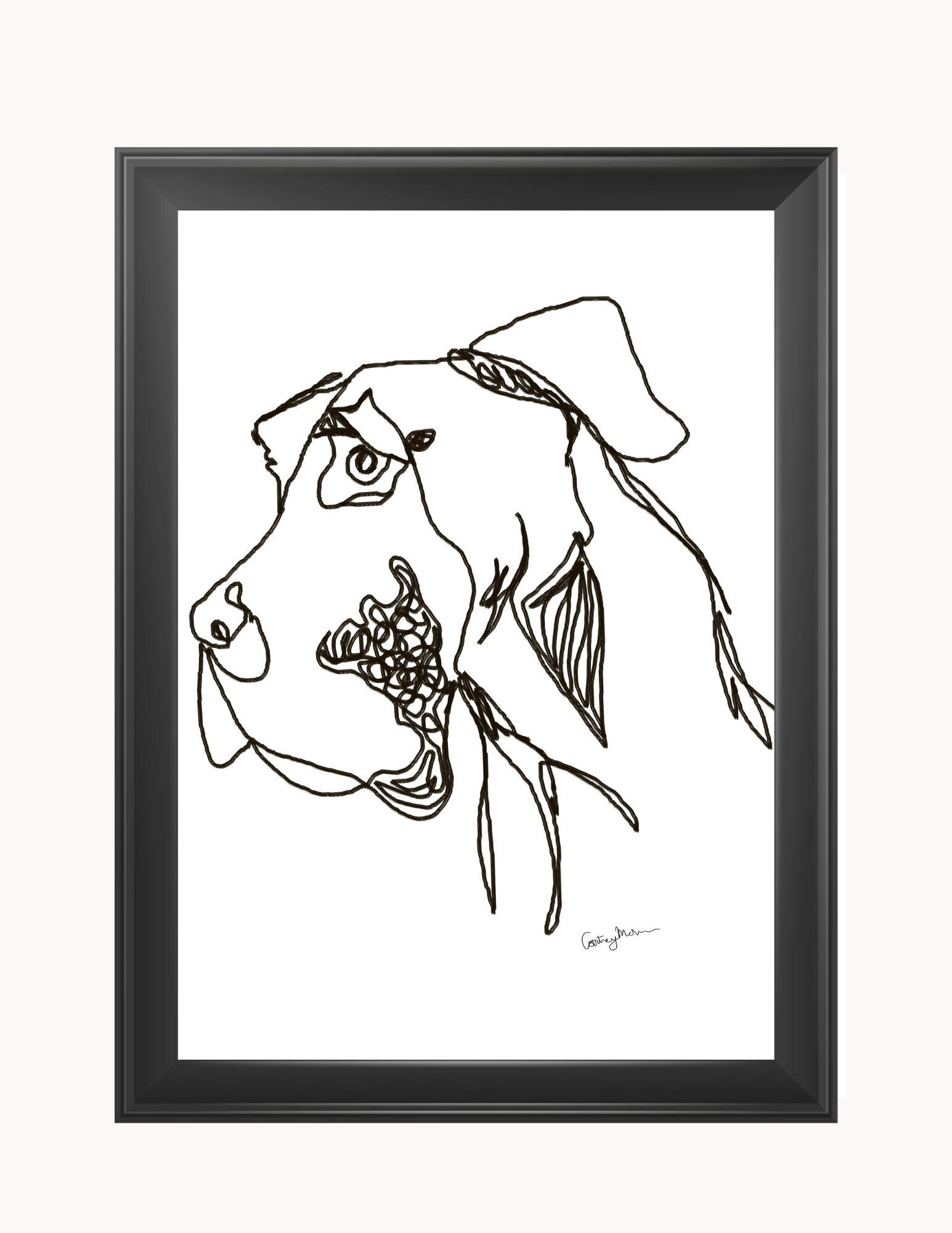 Great Dane, Line Dog Art, Great Dane Gifts, Great Dane Art, Great Dane ...