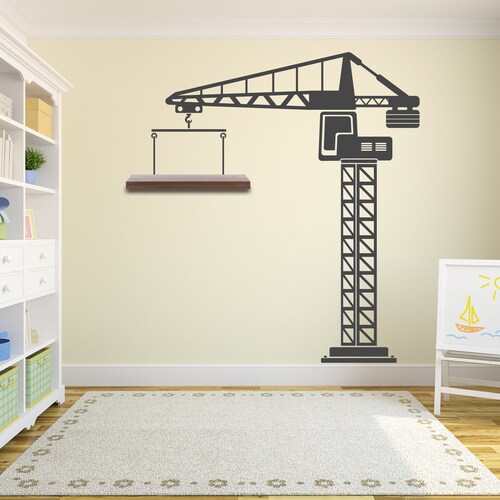 Construction Crane Wall Art Decor Crane Themed Decal D00582 | Etsy