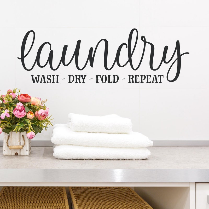Laundry Wall Decal - Etsy