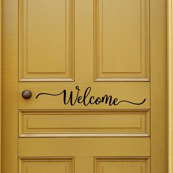 Welcome Door Decal - Etsy