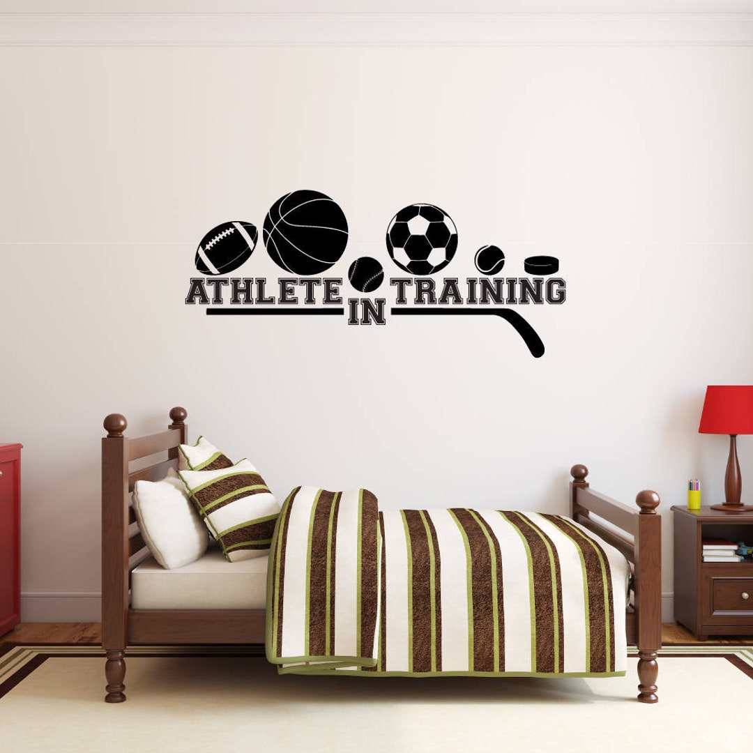 Sports Wall Decal Sports Fan Basketball Decal Kid Sports Decal Football ...