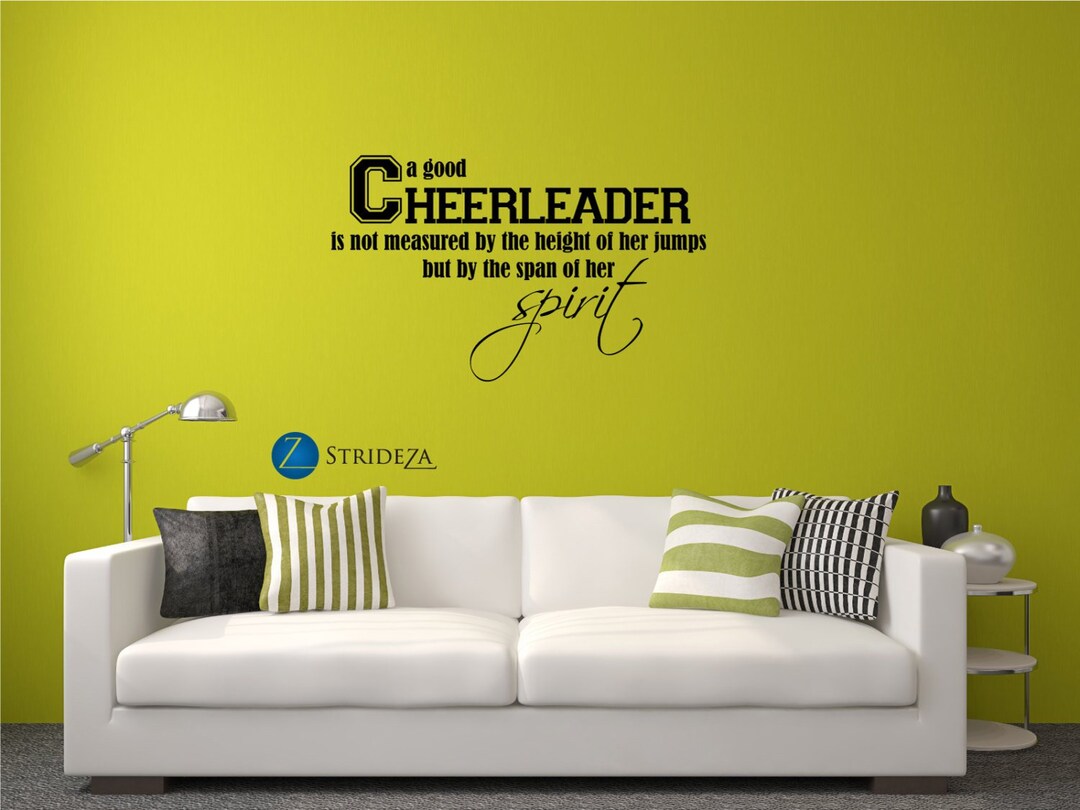 Cheerleader Decal Cheer Wall Decal Cheer Stickers Pom Pom Decal ...
