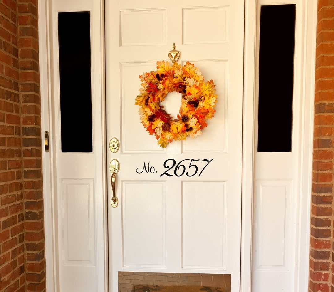 Front Door Address Decal Mailbox Decal Street Number Decal - Etsy