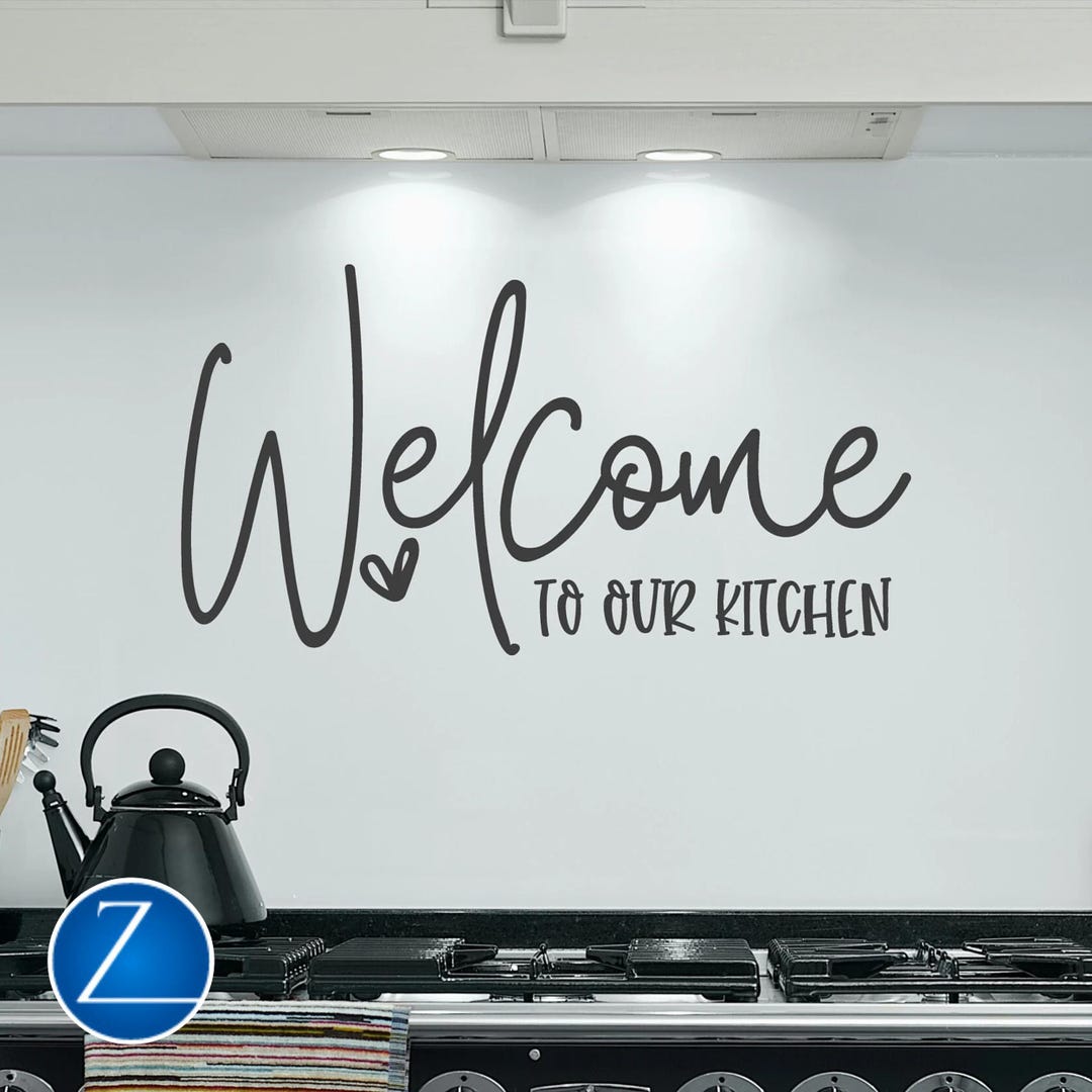 Welcome Kitchen Wall Decal: Vinyl Lettering Farmhouse Decor - Etsy