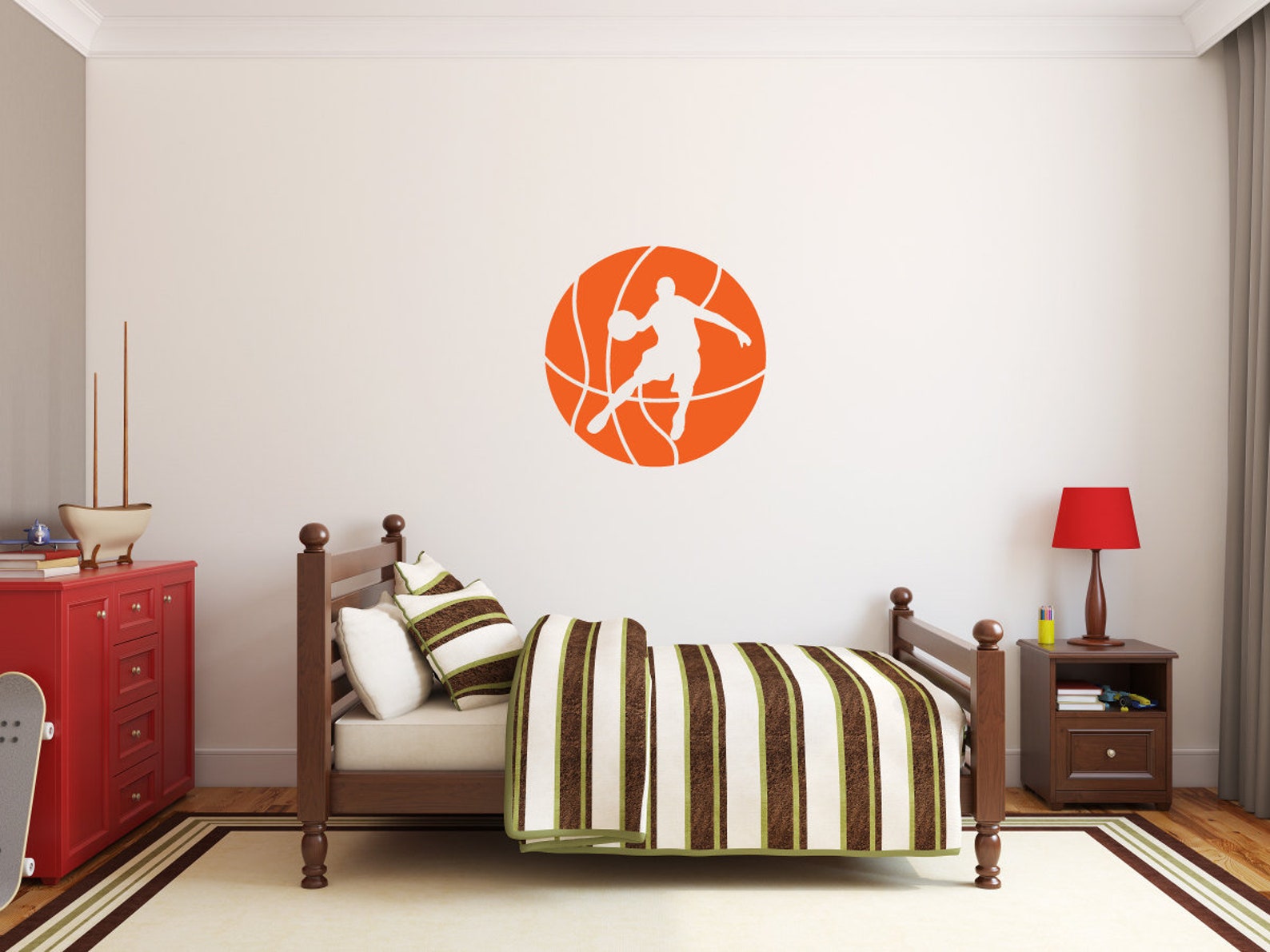Basketball Wall Decal Basketball Wall Art Basketball Decor - Etsy