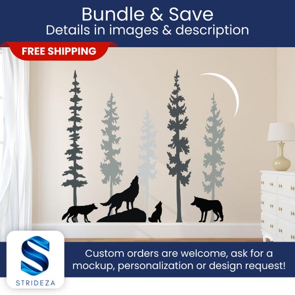 Wolf Wall Decal - Etsy