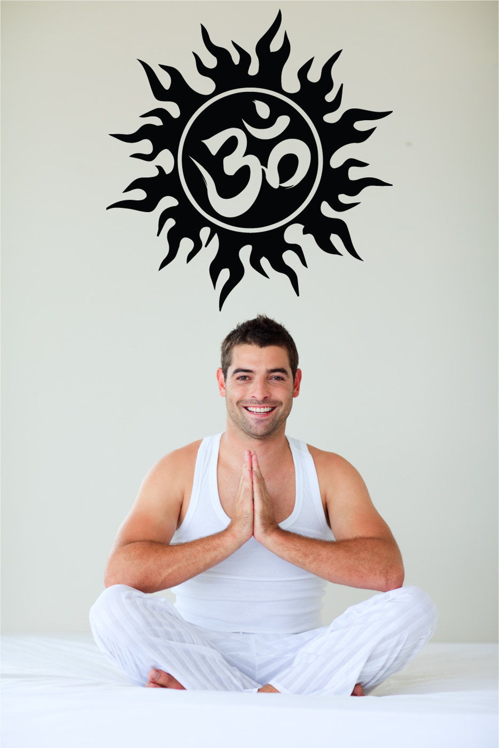 OM Wall Decal Om Wall Art Om Decal Om Art Yoga Wall Decal | Etsy