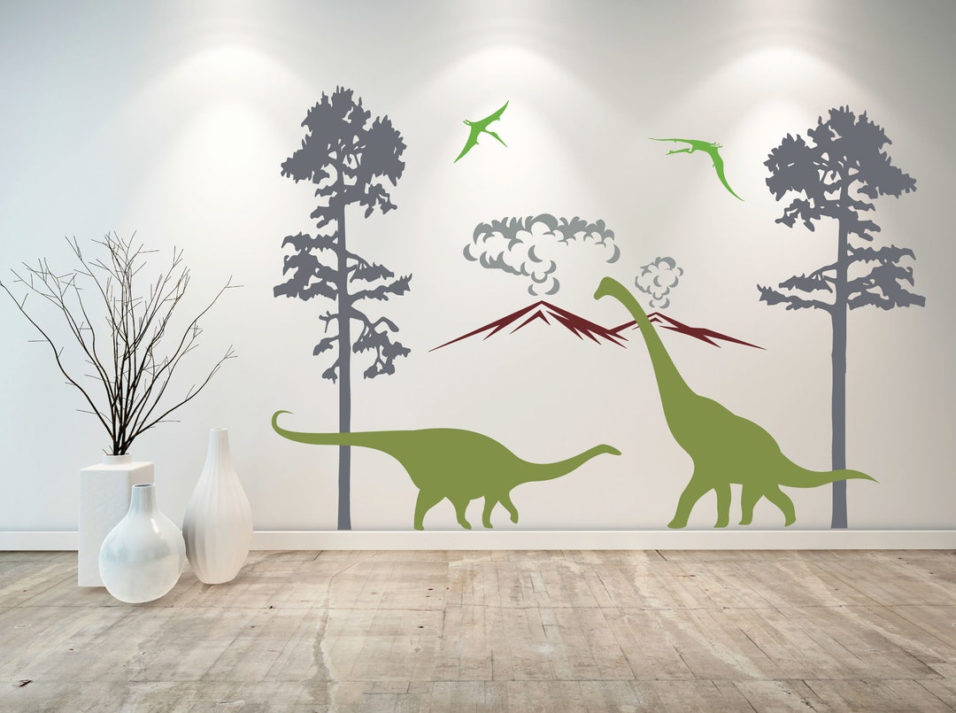 Dinosaur Theme Decor Dinosaur Wall Mural Pterodactyl Decal - Etsy