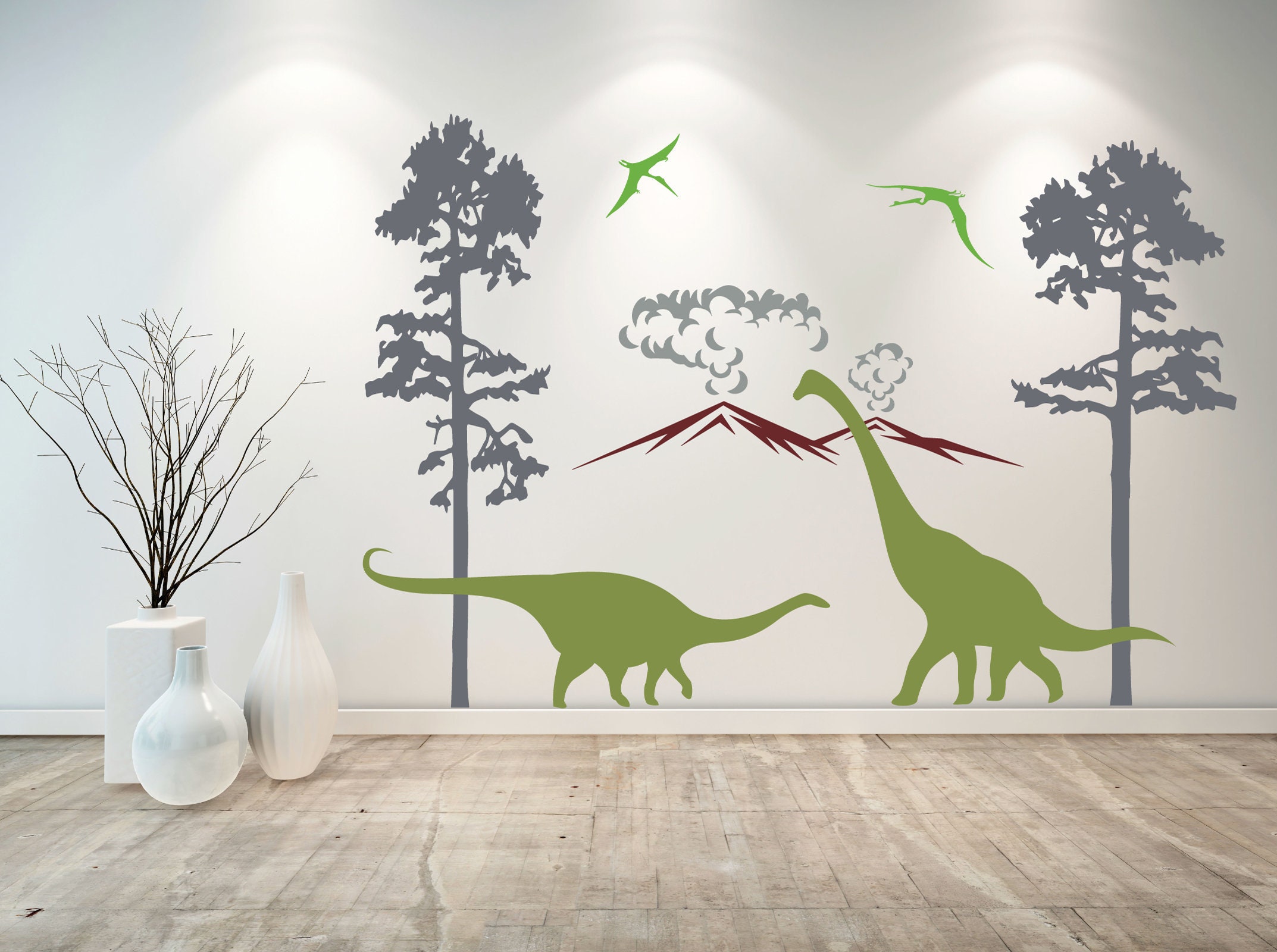 Dinosaur Theme Decor Dinosaur Wall Mural Pterodactyl Decal - Etsy