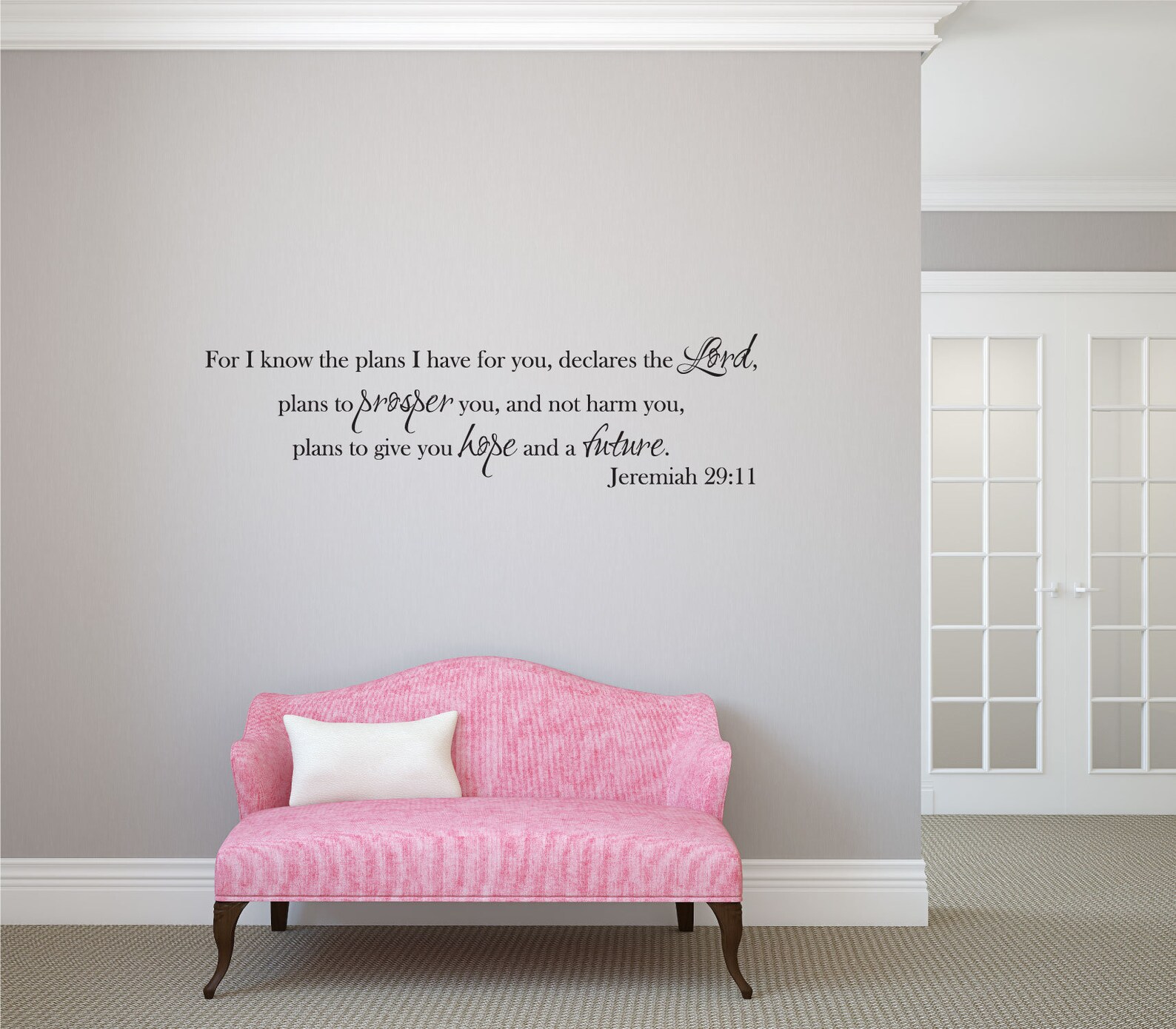 Jeremiah 29 11, Jeremiah Wall Decal, Inspirational Quote, Inspirational ...