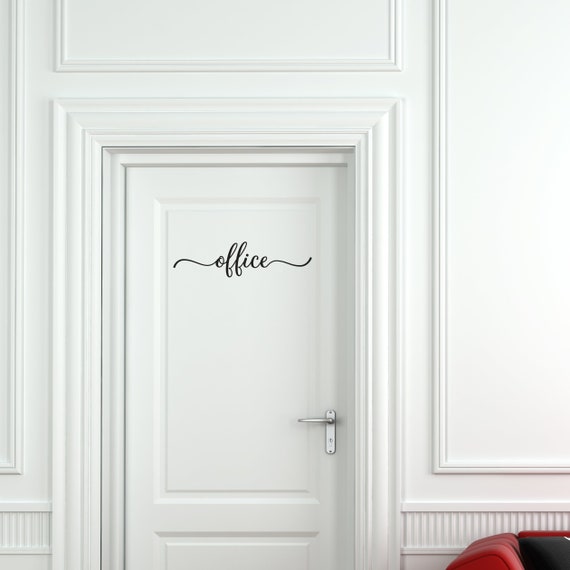 Modern Office Door Sticker Decal Home Office Door Sign | Etsy