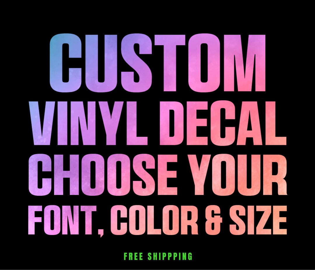 Custom Peel and Stick Name Vinyl Decal, Personalized Computer Sticker ...
