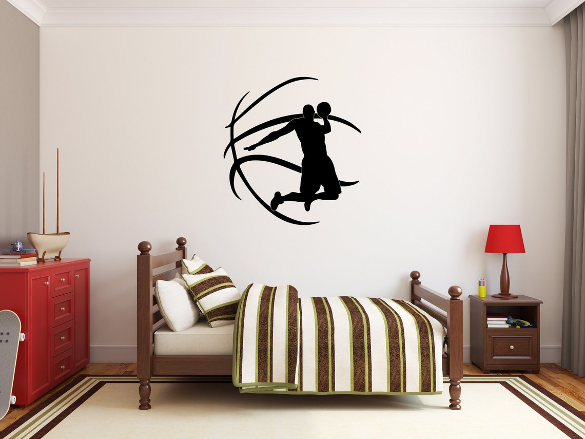 Basketball Boys Room Wall Decal Boys Room Decor D00699 | Etsy