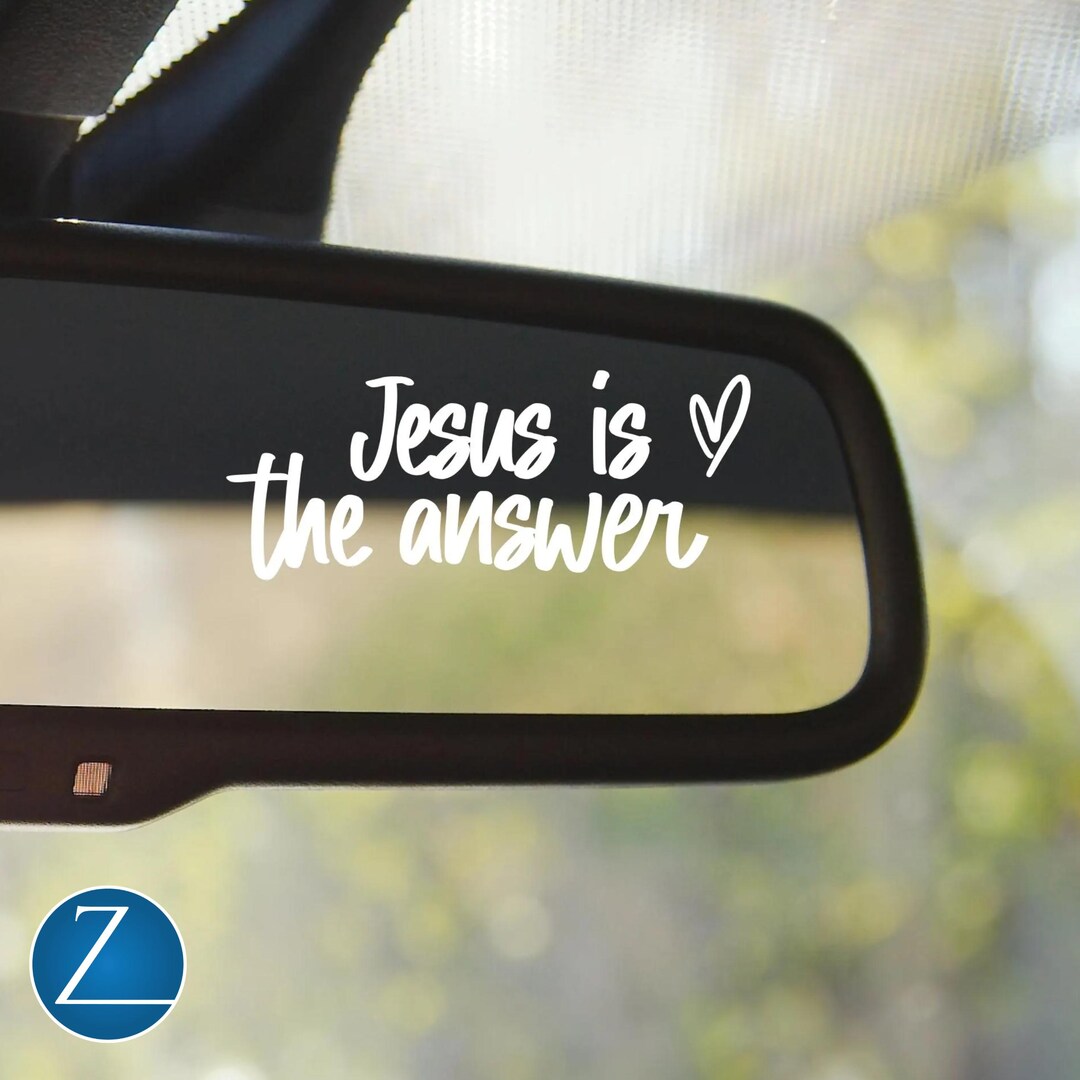 Jesus is the Answer Decal: Christian Vinyl Sticker for Car, Laptop, or ...