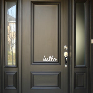 Hello Front Door Decal Hello Door Sticker Front Door - Etsy