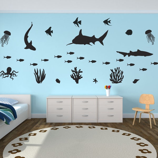 Marine Life Decal - Etsy