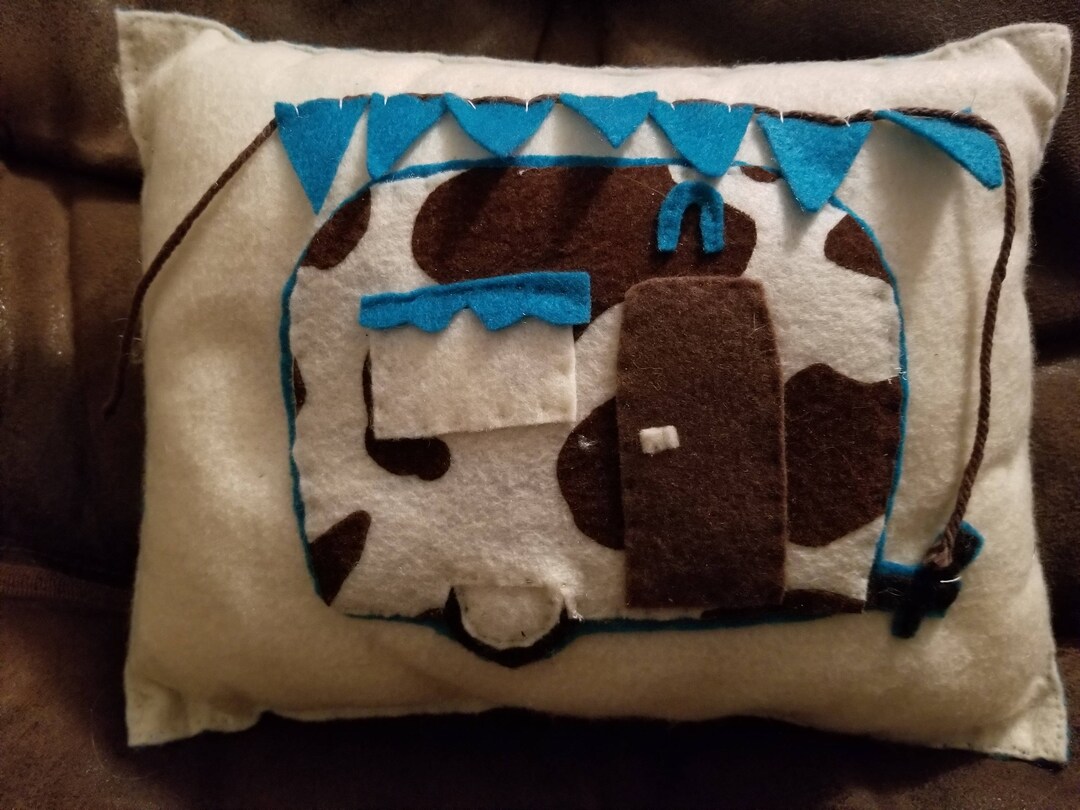 Vintage Camper Cow Design Throw Pillow FREE SHIPPING - Etsy