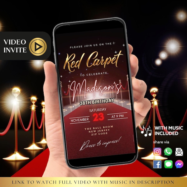 Red Carpet Party - Etsy