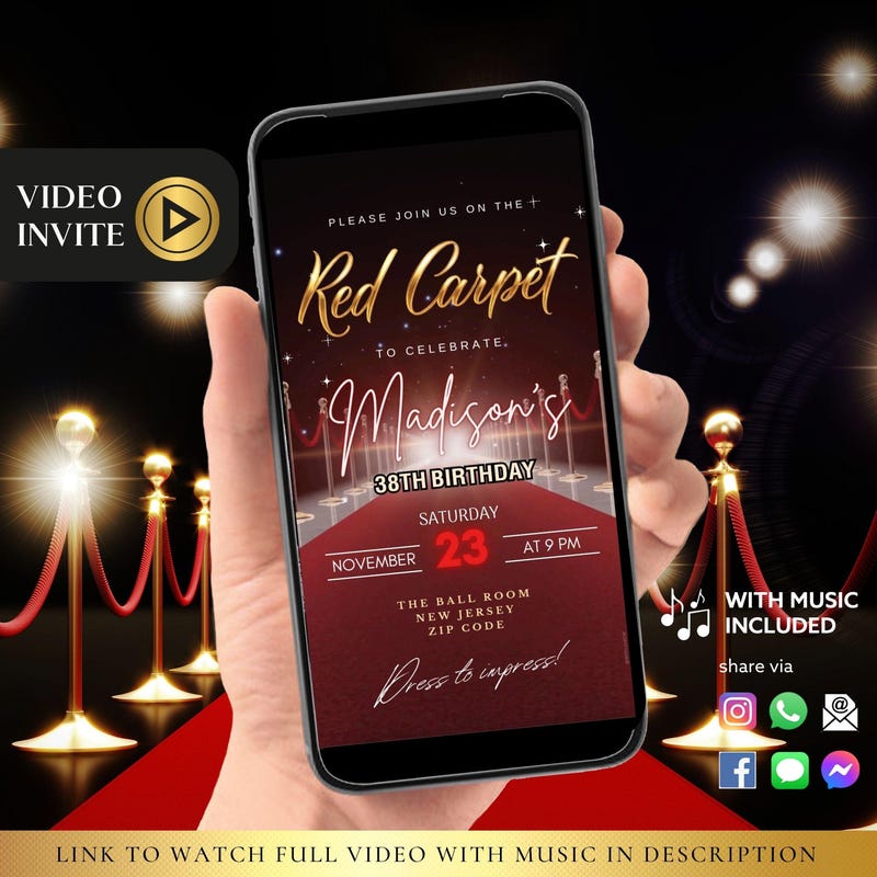 Red Carpet Party - Etsy