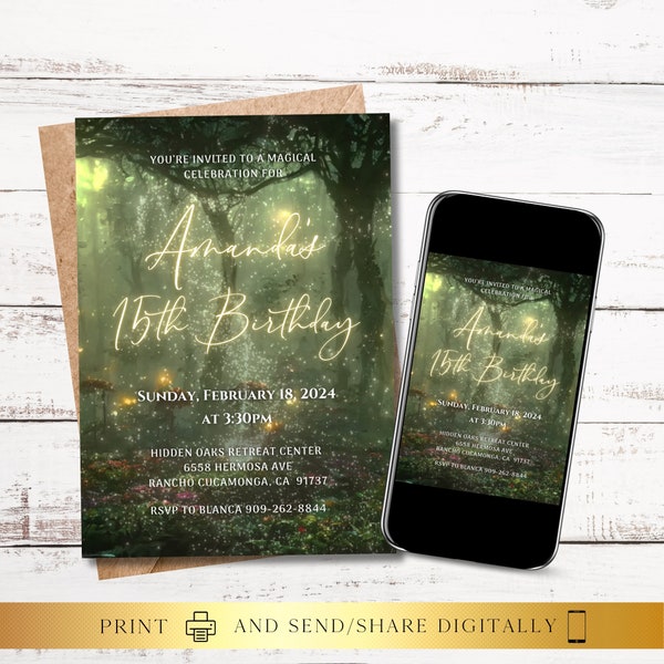 Enchanted Forest Template - Etsy