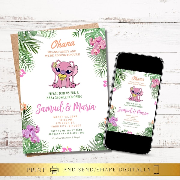 Stitch Baby Shower Invitation - Etsy
