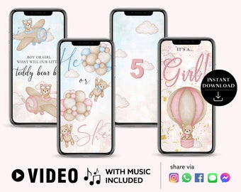 Gender Reveal Countdown Video - Etsy