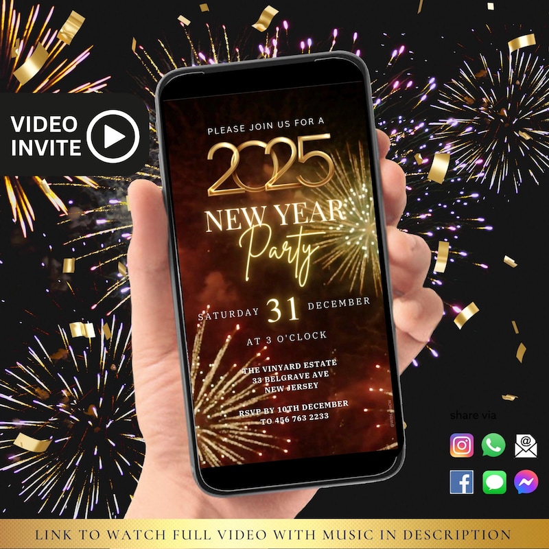 2025 New Year Invitations - Etsy