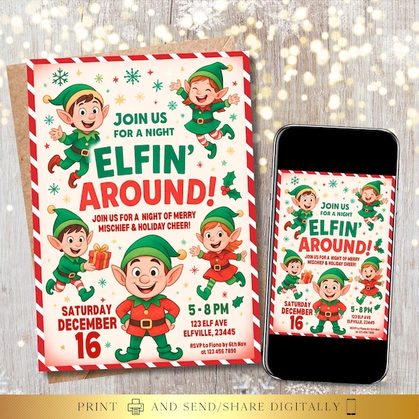 Elf Invitation - Etsy