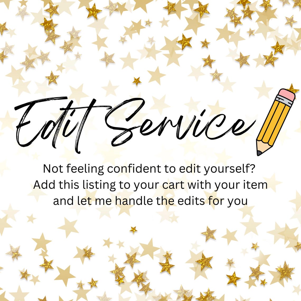 ADD ON Edit for Me Service - Etsy