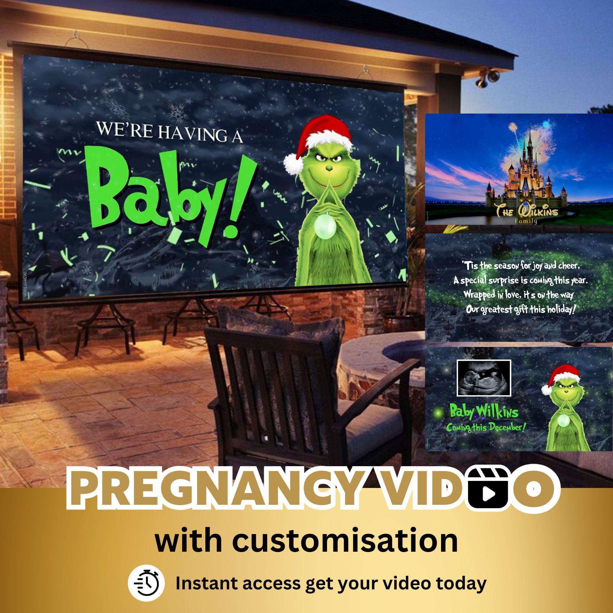 INSTANT ACCESS Pregnancy Announcement Reveal Video Movie Baby Shower ...