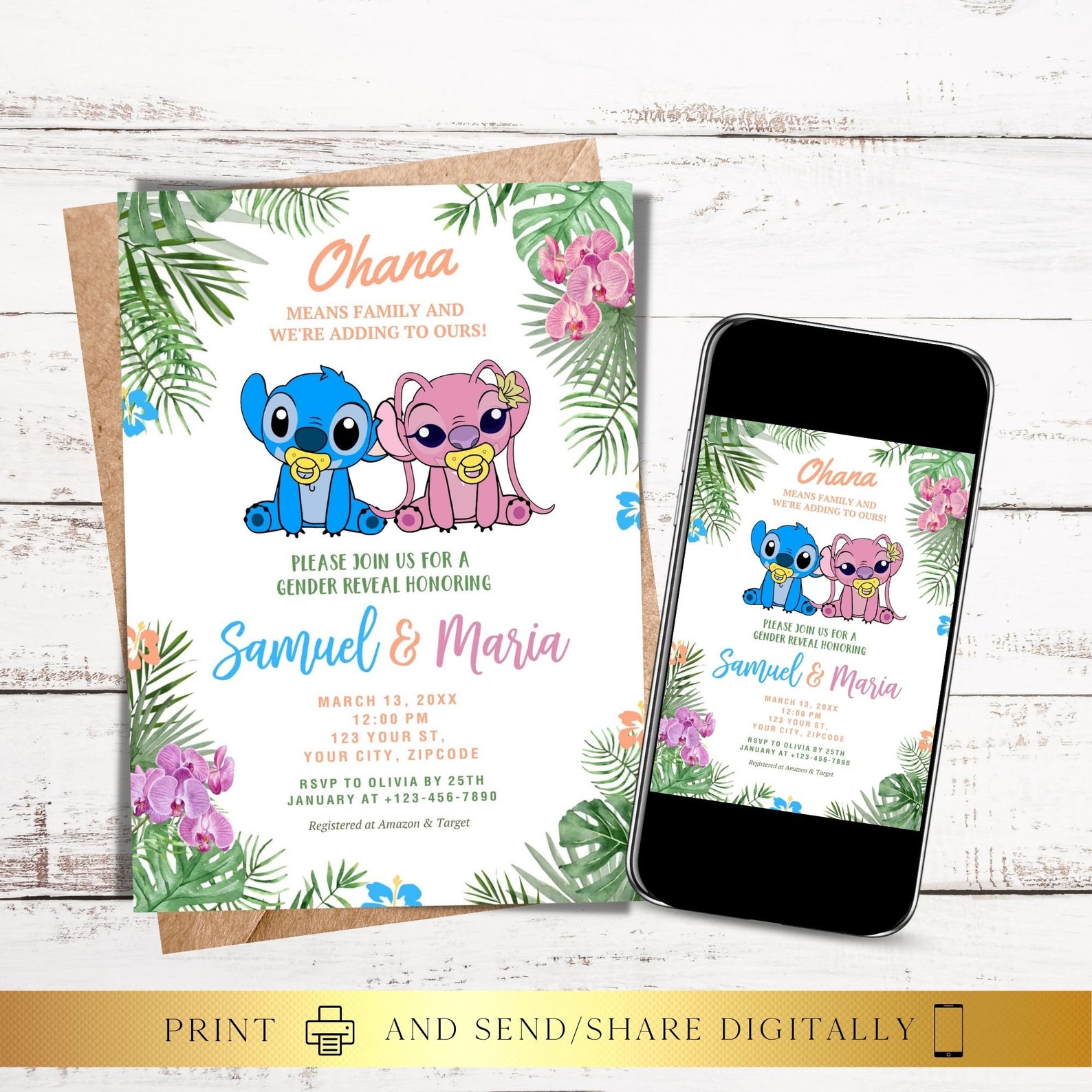 ANY TEXT Digital and Printable Invite Editable Template | Canva Self ...