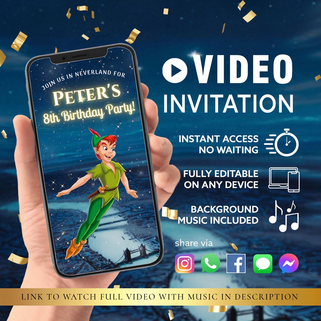 ANY TEXT Party Video Invite | Digital Animated Invitation | Birthday ...