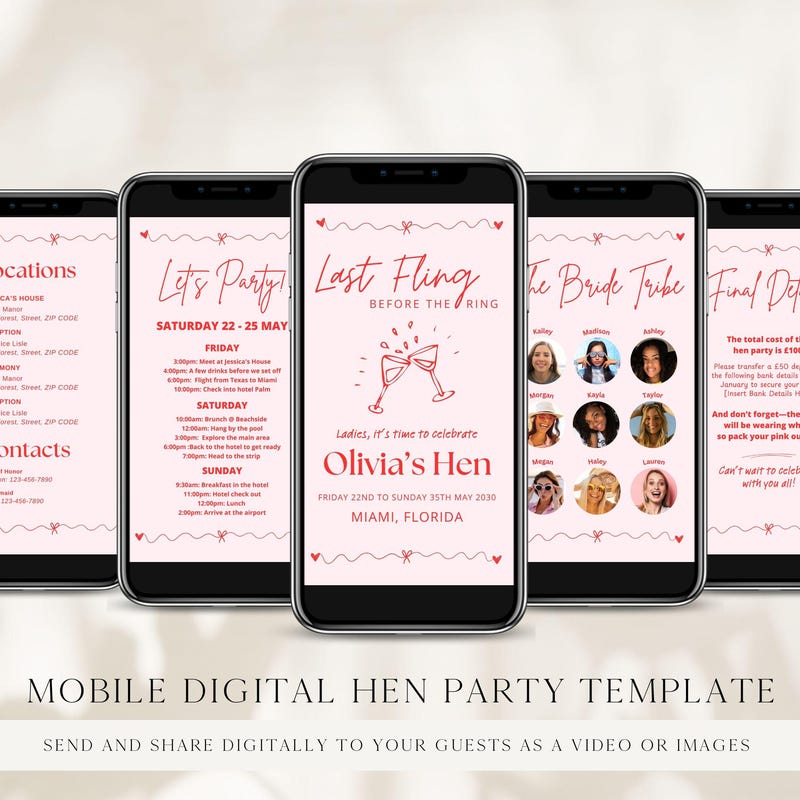 Hen Party Theme Invite - Etsy UK