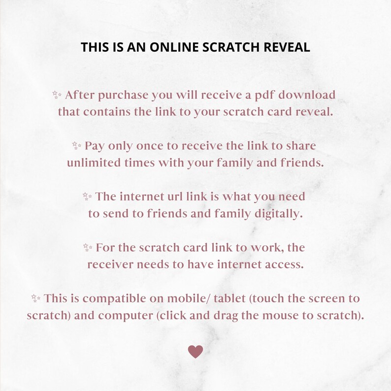 GIRL Instant Download Gender Reveal Digital Scratch Card - Etsy