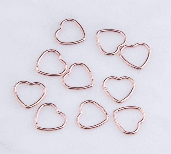 20pcs-small Wire Heart Link Connector10mm X 9mm Silver Gold | Etsy