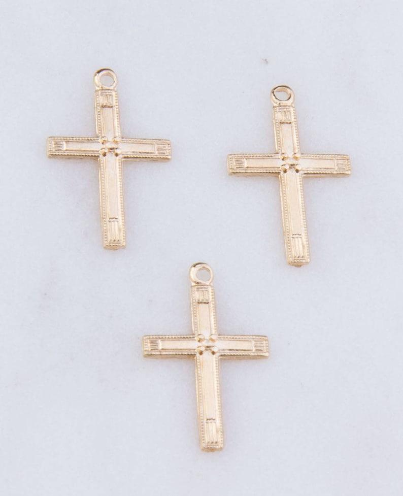 5pcs-small Design Crosses in Sterling Silver Gold Filled - Etsy