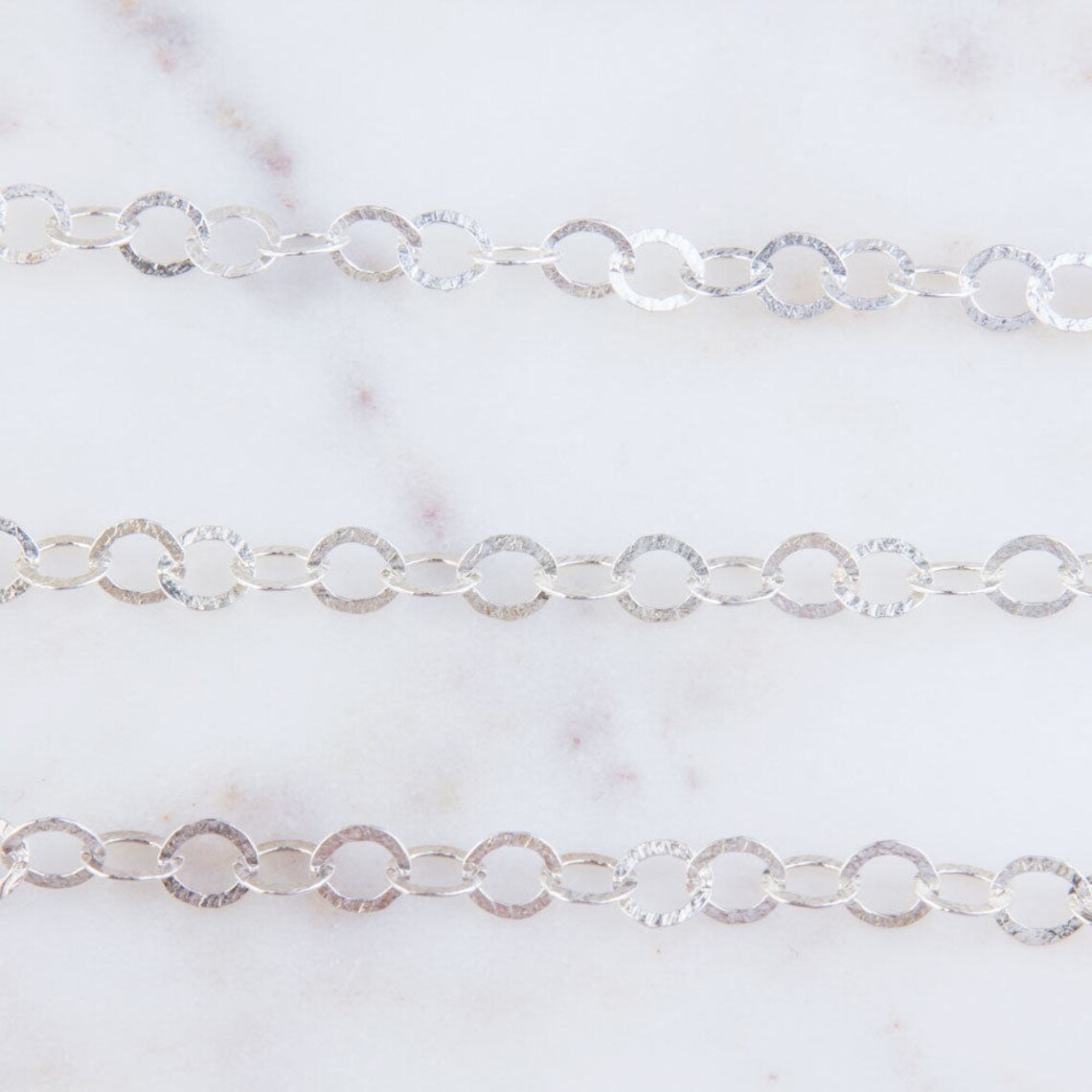 Textured Round Sterling Silver Chain by Foot Chain Supplies | Etsy